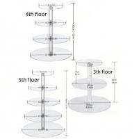 China Hot Selling Multi-layer Transparent Round Acrylic Cake Stand Wedding Birthday Party Store Decoration Food Storage Rack for sale