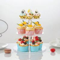 China Hot Selling Multi-layer Transparent Round Acrylic Cake Stand Wedding Birthday Party Store Decoration Food Storage Rack for sale