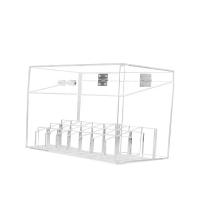 China Luxury Flip Top Acrylic Makeup Organizer Case for Lipstick Nail Polish Makeup Brushes High End Storage Box for sale