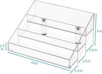 China 3 Tier Acrylic Perfume Display Stand Transparent Multifunctional Storage Riser for Fragrance Bottles Organizer for sale