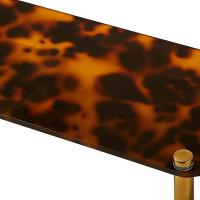 China Wholesale Custom Home Use Leopard Print Acrylic Single Layer Jewelry Fragrance Display Storage Rack for Bathroom Desktop for sale