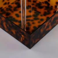 China Best Seller Acrylic Double-layer Customizable Leopard Print Snack Rack Storage Rack Shelf for Living Room Office for sale