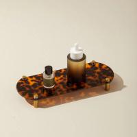 China The Latest Model Custom Leopard Print Acrylic Home Use Snack Tray Jewelry Organizer Perfume Storage Rack for sale