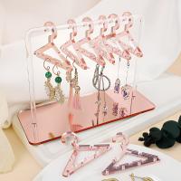 China Creative Acrylic Desktop Jewelry Organizer Earring Stand Hanger Style Necklace Holder Display Rack for sale