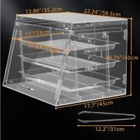 China Premium Multi-Tier Clear Acrylic Display Case with Door Transparent Bakery Showcase for Donuts Cookies Cakes for sale