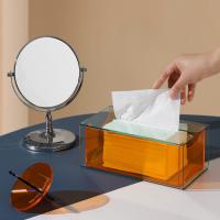 China Acrylic Transparent Tissue Napkin Storage Box Nordic Home Wedding Restaurant Hotel-Hotel Wholesale Living Room Household Items for sale