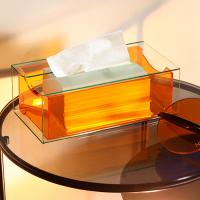 China Acrylic Transparent Tissue Napkin Storage Box Nordic Home Wedding Restaurant Hotel-Hotel Wholesale Living Room Household Items for sale