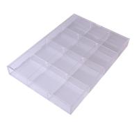 China Modern 30-Cell Transparent Acrylic Storage Box with Cover Jewelry Ring Gemstone Bead Tray Loose Bead Holder for sale