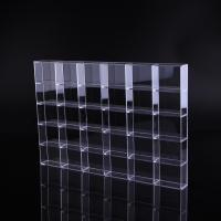 China Modern 30-Cell Transparent Acrylic Storage Box with Cover Jewelry Ring Gemstone Bead Tray Loose Bead Holder for sale