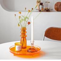 China Modern Nordic Acrylic Round Tray Creative Home Living Room Coffee Table Cup Tray Storage Multifunctional Injection Design for sale