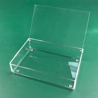 China Wholesale Custom Acrylic Desktop Stationery Dustproof Rectangle Storage Plastic Turn Cover Modern Transparent Display Box for sale