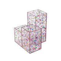 China Wholesale Modern Acrylic Powder Pen Holder High  Injection Rectangle Splicing Powder Plate Hot Bending Cutting for sale