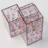 China Wholesale Modern Acrylic Powder Pen Holder High  Injection Rectangle Splicing Powder Plate Hot Bending Cutting for sale
