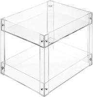 China Hot Selling Acrylic Desk Organizer 2Tier Document Mail Sorter Transparent Desktop Filing Tray for Office Supplies Stationery for sale