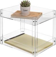 China Hot Selling Acrylic Desk Organizer 2Tier Document Mail Sorter Transparent Desktop Filing Tray for Office Supplies Stationery for sale