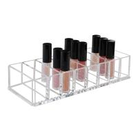 China Wholesale Transparent Acrylic 8-Cell Eyeshadow Tray Lipstick Gloss Contact Lens Powder Case Rectangular Desktop Cosmetic Storage for sale