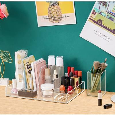 China Single-Tier Acrylic Office Organizer Stationery Storage and File Classification Display Box for Tidy up the Desktop for sale