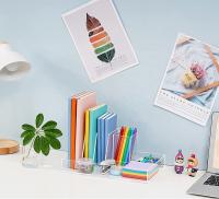China Single-Tier Acrylic Office Organizer Stationery Storage and File Classification Display Box for Tidy up the Desktop for sale