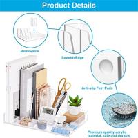 China Single-Tier Acrylic Office Organizer Stationery Storage and File Classification Display Box for Tidy up the Desktop for sale