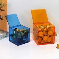 China Factory Direct Sale High Quality Customizable Modern Style Custom Clear Acrylic Storage Box with Lid for sale