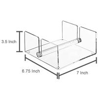 China Transparent Acrylic Napkin Holder Classic Square Design with Carved Techniques Flexible Use for Magnetic Card for sale