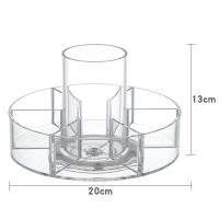 China Hot Selling Rotating Acrylic Desktop Skincare Perfume Organizer Transparent Cosmetic Storage Rack for sale
