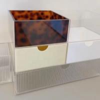 China Free Sample Injection Molded Plastic Dresser Top Organizer for Vanity Table Bathroom Counter Display Case for sale