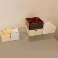 China Free Sample Injection Molded Plastic Dresser Top Organizer for Vanity Table Bathroom Counter Display Case for sale