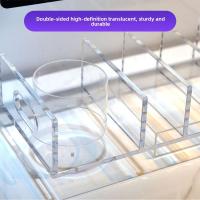 China Factory Custom Modern Acrylic Transparent Portable Jewelry Storage Gift Box with Display Stand Metal Clasp for sale