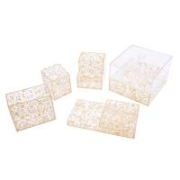 China Luxury Gold Foil Glitter Acrylic Organizer Customizable Makeup Stationery Holder Chic New Desktop Storage Box for Vanity Office for sale