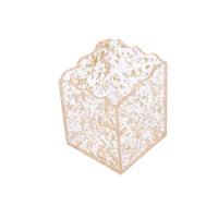 China Luxury Gold Foil Glitter Acrylic Organizer Customizable Makeup Stationery Holder Chic New Desktop Storage Box for Vanity Office for sale