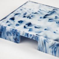 China Luxury New Product Ink-washed Pattern Acrylic Storage Tray Advanced Classical Food Tray Customizable Perfume Organizer for sale