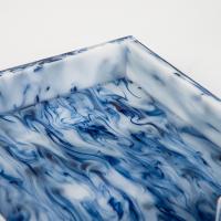 China Luxury New Product Ink-washed Pattern Acrylic Storage Tray Advanced Classical Food Tray Customizable Perfume Organizer for sale