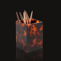 China New Design Acrylic Hawksbill Color Pen Case Open Top Student Stationery Cosmetic Brush Storage for Office Desktop for sale