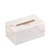 China Wholesale Luxury Modern Marble Tissue Paper Storage Box for Living Room Dining Tables Desktop for sale