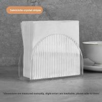 China Light Luxury Wholesale Transparent Thickened Acrylic Tissue Holder Bar Vertical Storage Waterproof Oil-resistant Tissue Box for sale