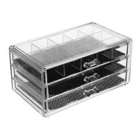 China High Quality Multifunction Plastic Jewelry Storage Box Cosmetic Organizer with Drawers for Storage and Display for sale