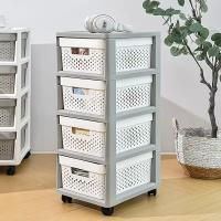 China Hot Sale Durable Plastic Storage Cabinet Drawers Multi Layer Cabinet Drawer Cart with Wheels for Home Office for sale