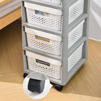 China Hot Sale Durable Plastic Storage Cabinet Drawers Multi Layer Cabinet Drawer Cart with Wheels for Home Office for sale
