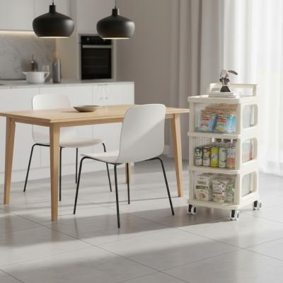 China Household Storage Rack Toys Cabinet Holder Rack Movable Storage Drawer Organizer Multi-Layer Trolley Cart for sale