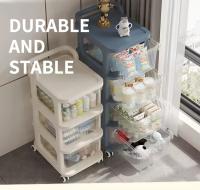 China Custom Multi-Layer Storage Rack Food Cabinet Holder Rack Movable Drawer Organizer Trolley Cart for Home for sale