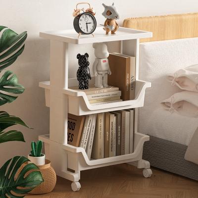 China Multi Tier Plastic Mobile Storage Shelf Floor-to-Ceiling Bathroom Cleat Toilet Key and Tool Holder for Bathroom Use for sale