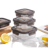 China Wholesale Modern High Borosilicate Glass Bento Lunch Box Set Microwave Safe Food Storage Container for Kitchen for sale