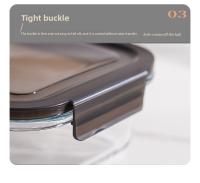 China Wholesale Modern High Borosilicate Glass Bento Lunch Box Set Microwave Safe Food Storage Container for Kitchen for sale