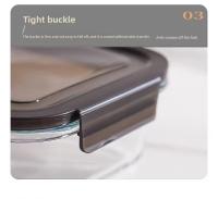 China High Quality Kitchen Food Storage Container Set Transparent Food Grade Safe Glass Organizers with Flip Top Lids for sale