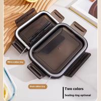China High Quality Kitchen Food Storage Container Set Transparent Food Grade Safe Glass Organizers with Flip Top Lids for sale
