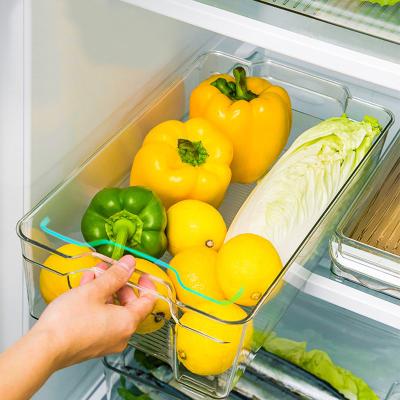 China Acrylic Transparent Refrigerator Vegetable Cosmetics Snack Sundries Storage Box Food Grade Frozen Display Box Storage Box for sale