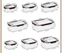 China Crisper Modern Square Food Grade Refrigerator Storage Box PC Storing Kitchen Vegetables Fruits Frozen Foods Bento Sealed for sale