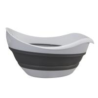 China Innovative Household Collapsible Plastic Drain Basket for Kitchen Living Room Silicone Fruit Vegetable Basket Food Drain Basket for sale