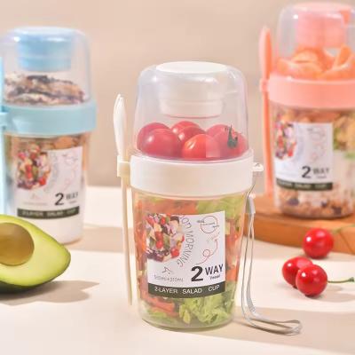 China Factory Wholesale High Quality Transparent Salad Cup Large Capacity Plastic Food Storage Cup for sale